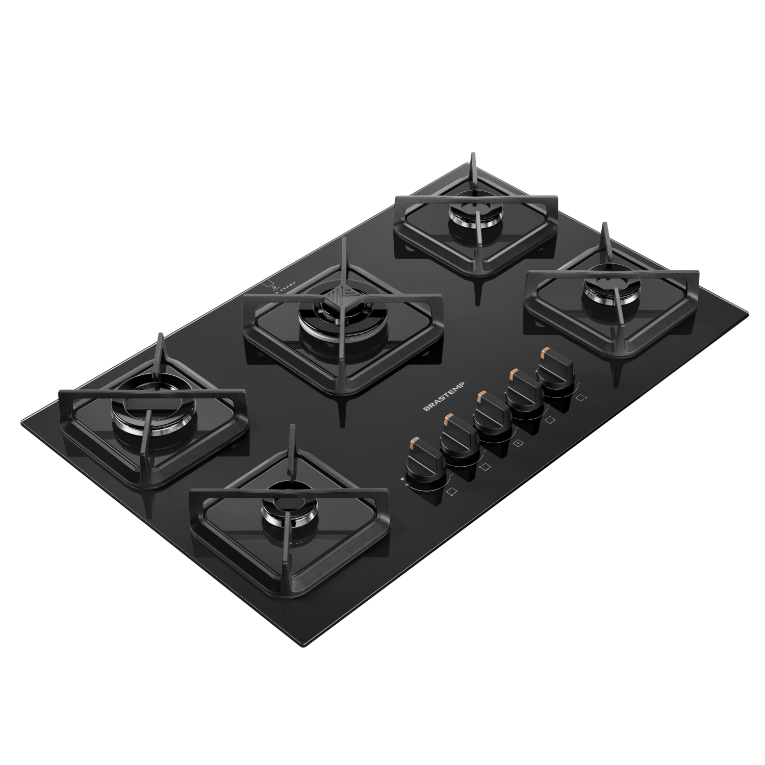 Cooktop Brastemp 5 Bocas a Gás BDS75AE | Ferro Fundido e Super Chama ...